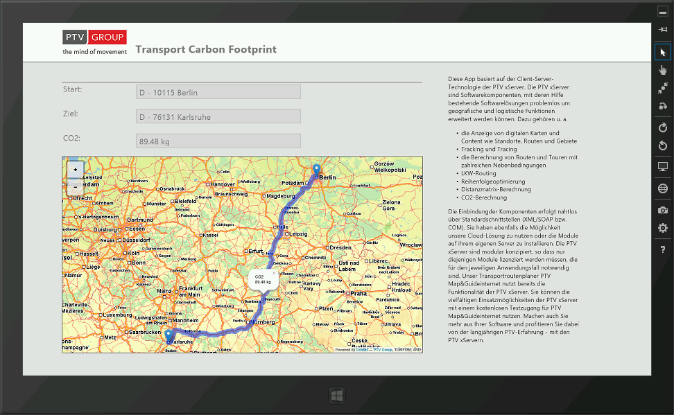 Ways to integrate a touch-friendly PTV xServer map for the Windows 8 UI ...